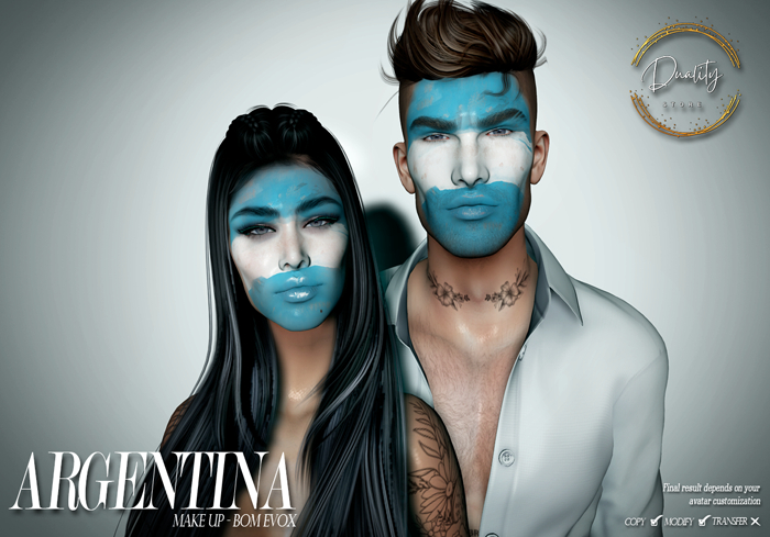 Second Life Marketplace - [DSt] Argentina - Make up - LELUTKA EVOX (UNISEX)